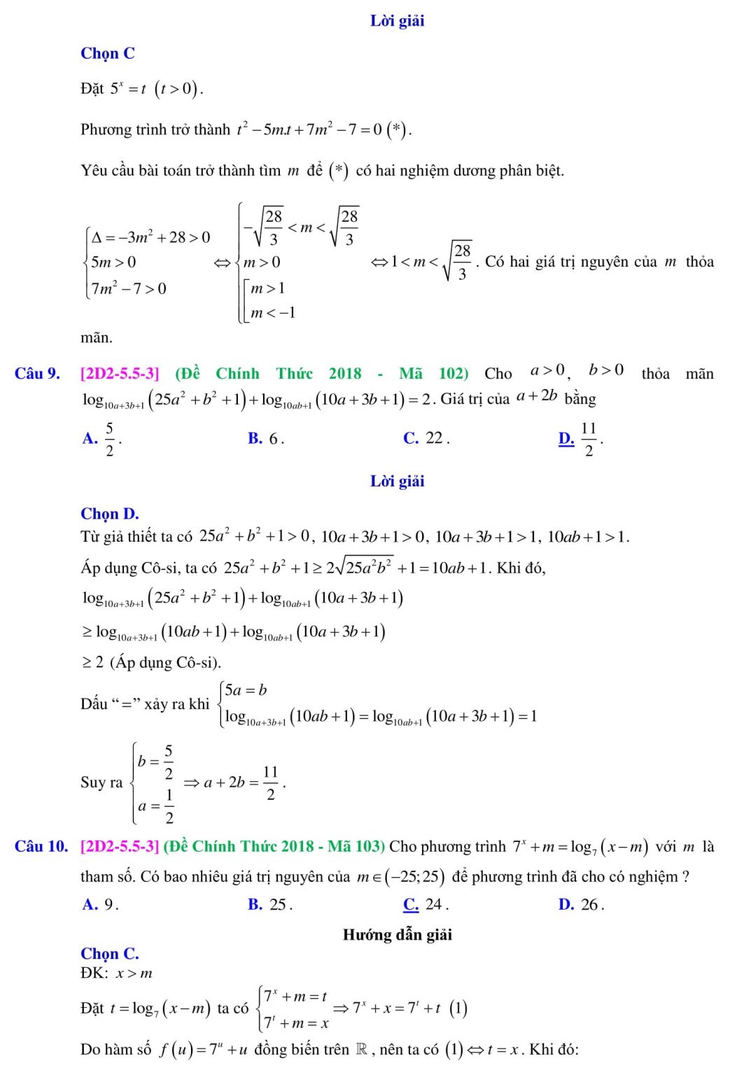 Phương trình mũ và Logarit được tổng hợp và hướng dẫn giải